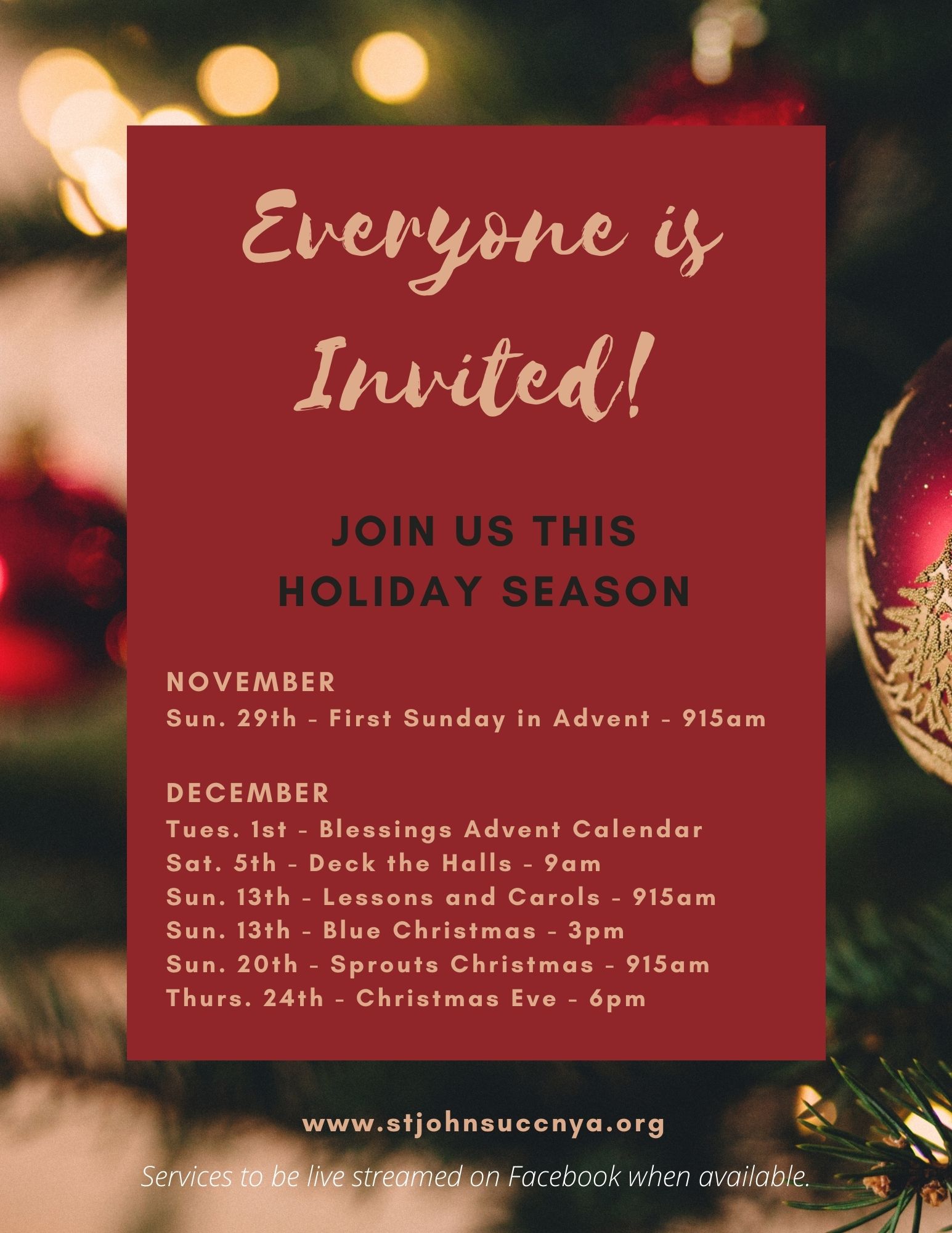 Join us this Advent Season – St. John's United Church of Christ